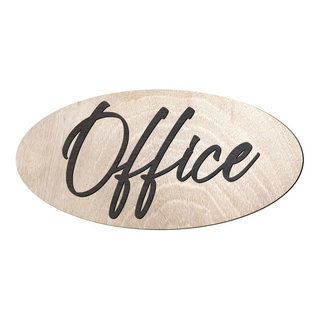 Office Sign Business sign Wooden sign - Contemporary - Novelty Signs ...