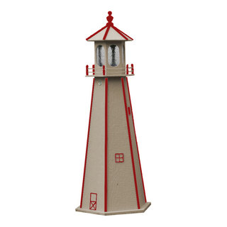 Standard Lighthouse, 5 Foot - Beach Style - Garden Statues And Yard Art ...