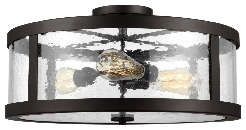 Feiss Harrow 3-Light Semi-Flush Mount SF342ORB, Oil Rubbed Bronze ...