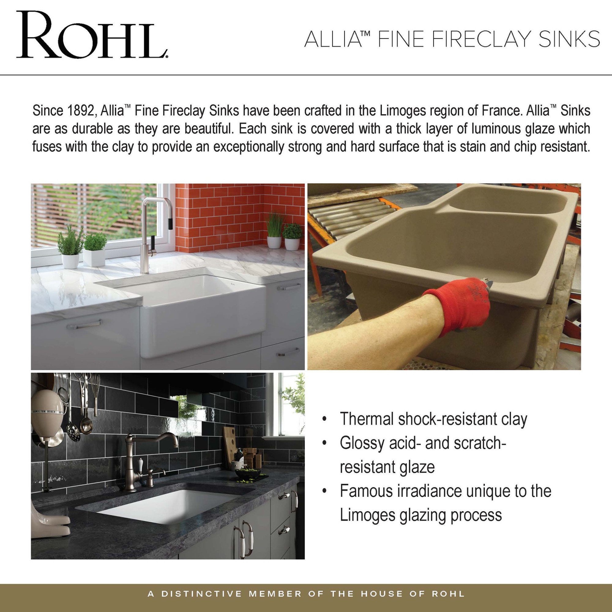 Rohl AL3220AF1 Allia 32-3/4" Farmhouse Single Basin Fireclay ...