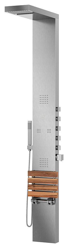 Pulse Showerspas Oahu Showerspa Matte Brushed Stainless Steel Shower ...