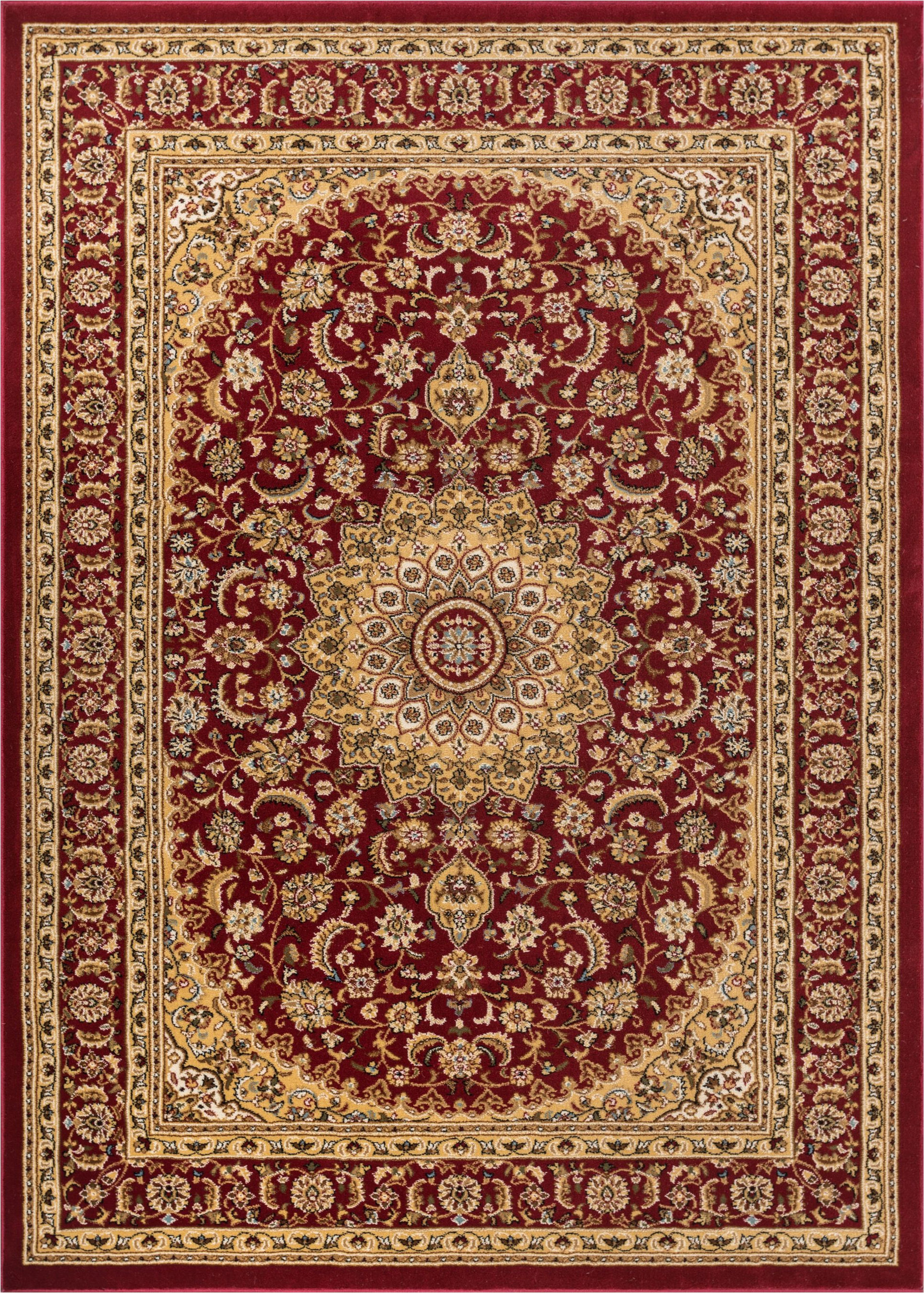 Well Woven Timeless Red Area Rug, 6'7"x9'3" - Traditional - Area Rugs ...