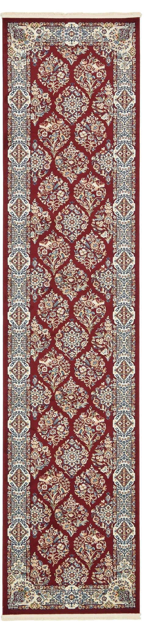 Rug Unique Loom Narenj Burgundy Runner 3' 0 x 13' 0 - Traditional ...