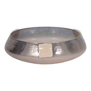 Glass, 10" Decorative Bowl, Champagne, 10x10x3 inches - Contemporary ...