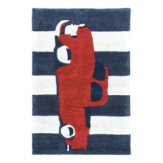 Surya YGL-7016 Young Life Kids Rug, 2' x 3', Bright Red/Navy ...