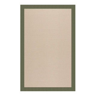 Zoe-Beach Sisal Machine Tufted Rectangle Rug, Plant Green, 3'x5 ...
