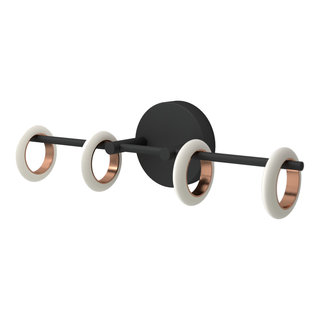 4-Light Loop Ring Bathroom Vanity Light - Modern - Bathroom Vanity ...