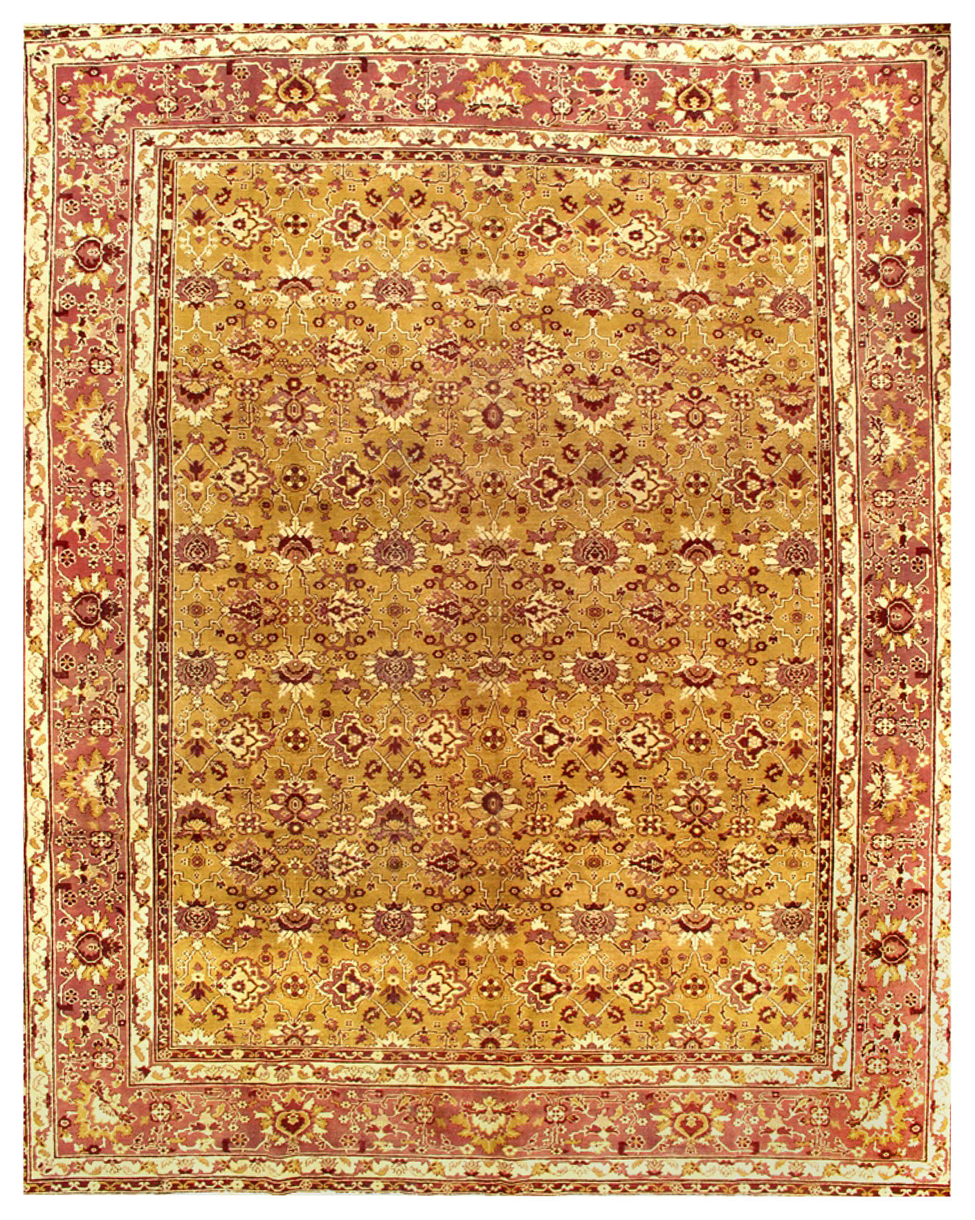 Gold Antique Agra, 10'7"x13' - Traditional - Area Rugs - by Pasargad DC ...
