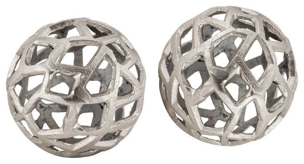 Aluminum Organic Balls, Set of 2 - Contemporary - Decorative Objects ...