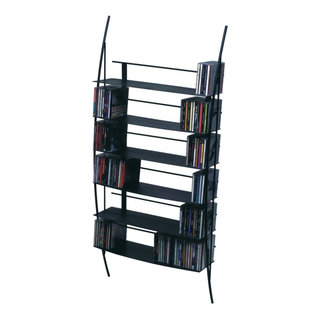 Offi Sona DVD Wall Unit, Midnight Black DVD Rack, PD2265-Black ...