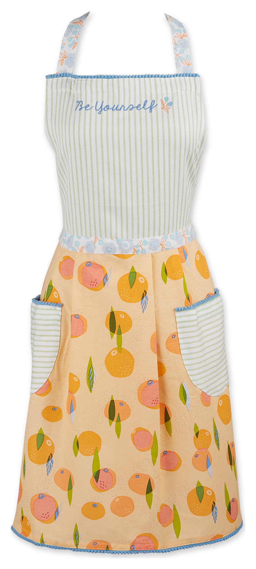 Orange Zest Printed Apron - Aprons - by VirVentures | Houzz