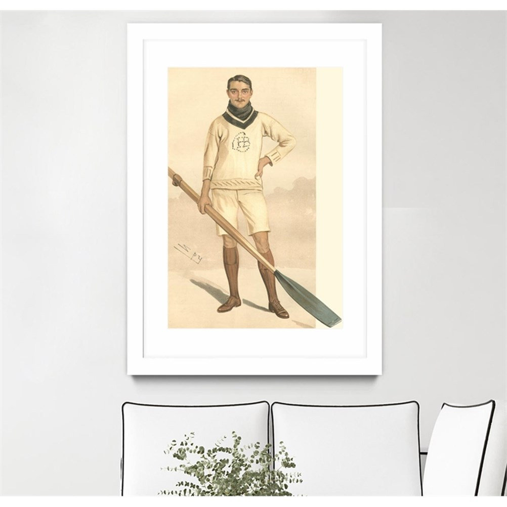 Giant Art 24x36 Vanity Fair Rowing Matted and Framed in Multi-Color ...