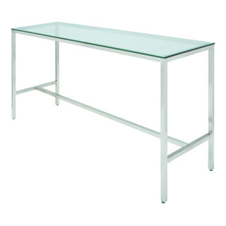Verona Silver Metal Bar Table - Contemporary - Indoor Pub And Bistro ...