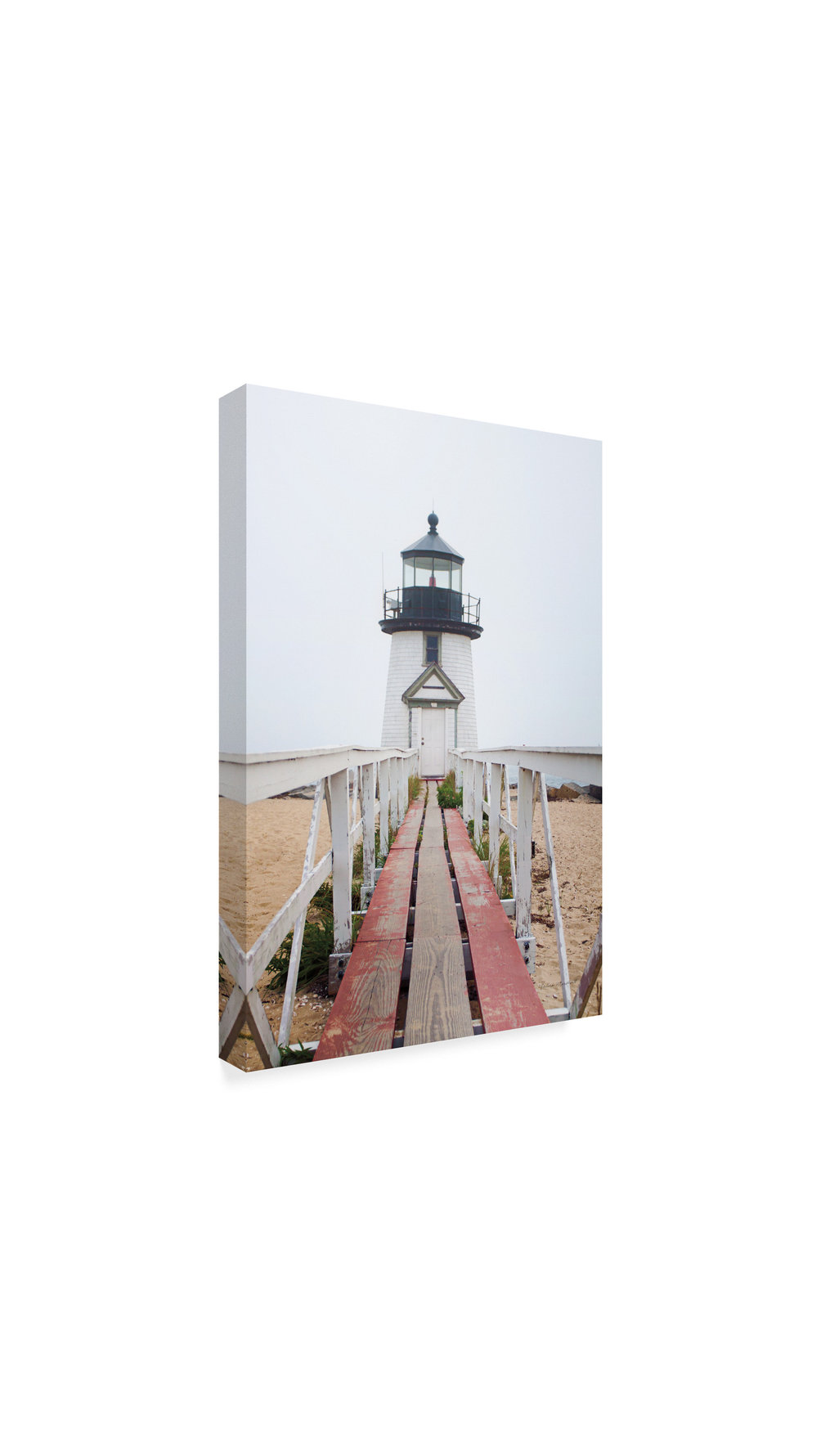 Laura Marshall 'Brant Point Lighthouse' Canvas Art, 16"x24" - Beach ...