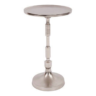 Candlestick Nickel Martini Table - Transitional - Side Tables And End ...