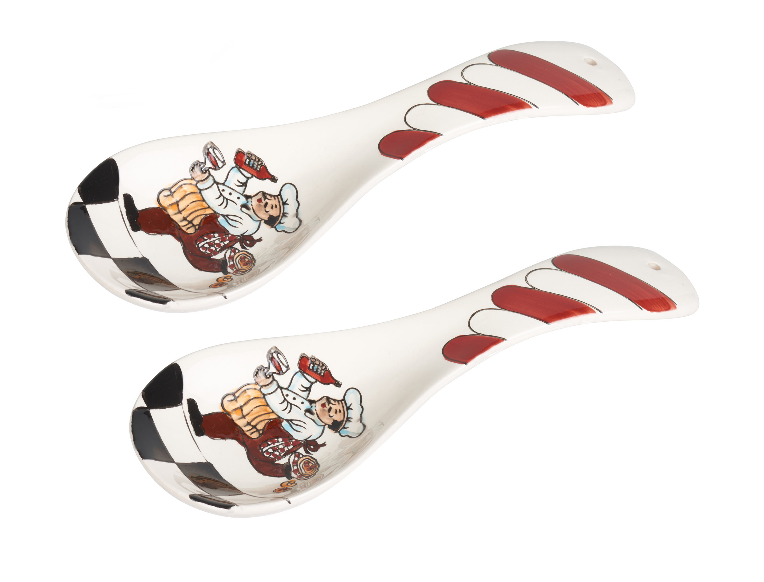 Chef Ceramic Spoon Rest-Set of 2 - Contemporary - Spoon Rests - by ...