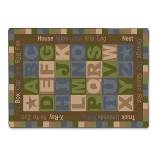 Flagship Carpets FM167-44A 7'6"x12' Abc Words,Tranquility Educational ...