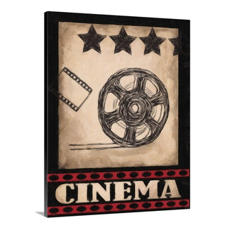 Vintage Cinema Wrapped Canvas Art Print, 16"x20" - Contemporary ...
