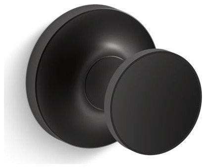 Kohler Purist Robe Hook, Matte Black - Transitional - Robe & Towel ...