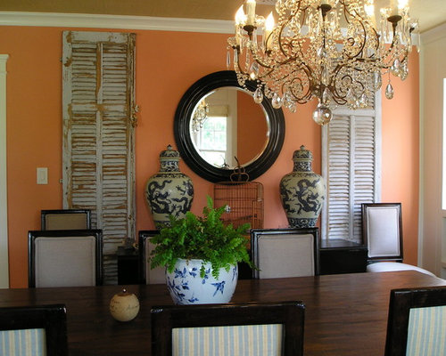 Peach Dining Room | Houzz