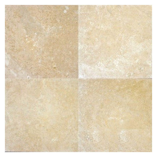 Honed/Filled Tuscany Platinum Travertine Tile, Sample - Traditional ...