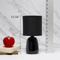 Simple Designs 10.04" Ceramic Thimble Table Lamp with Matching Shade ...