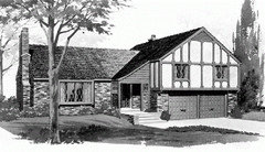 update a 70s mock Tudor split level