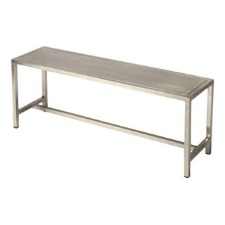 Butler Specialty Loft Bench In Silver - Accent And Storage Benches - by ...