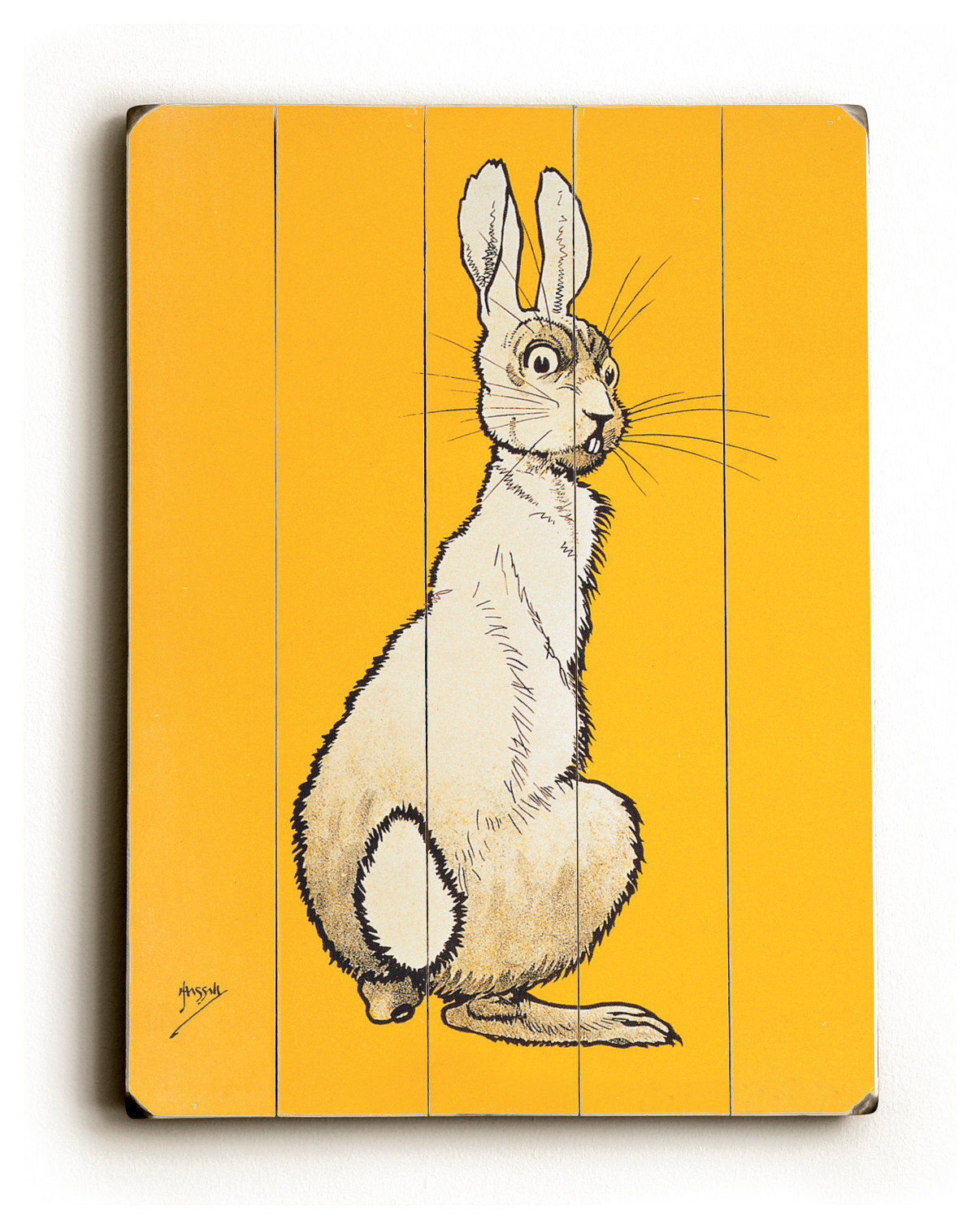 "Mr. Rabbit", Wall Decor By Laughing Elephant, 14"x20" - Farmhouse ...