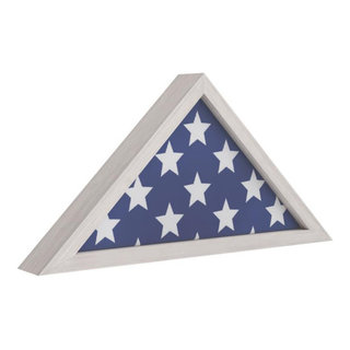 Whitewashed 9.5 x 5 Flag Case - Contemporary - Decorative Objects And ...