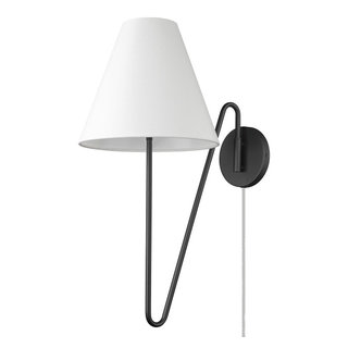 Golden Lighting Kennedy Articulating Wall Sconce, Natural Black/Ivory ...