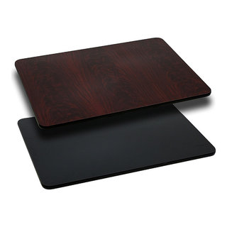 30'' x 42'' Table Top with Black or Mahogany Reversible Laminate Top ...