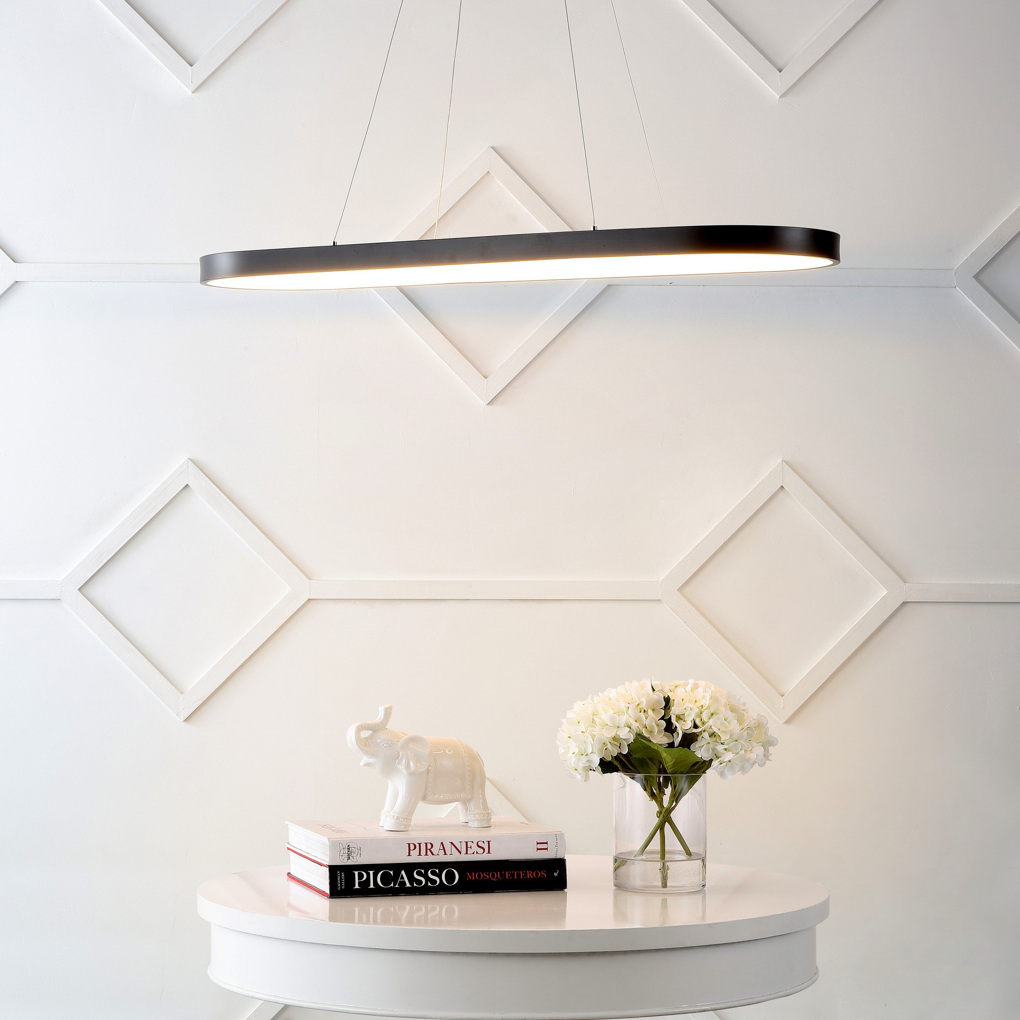 JONATHAN Y Lighting JYL7120 Nolan 39"W LED Linear Pendant - Modern ...
