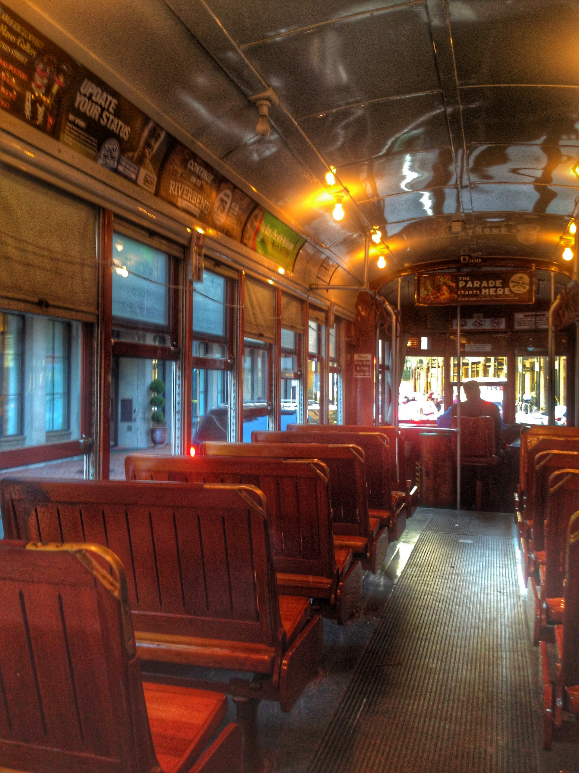 New Orleans "Street Car Interior" Stretched Canvas Giclee, 24"x32 ...