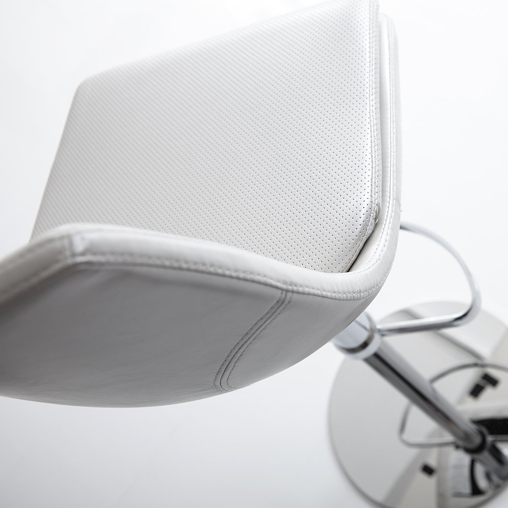 Monte Carlo Swivel Hydraulic Barstool White - Contemporary - Bar Stools ...