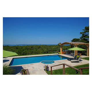 Irish Mist Pebble Sheen w/ Phoenicia Buff Granite Surround - Pool ...