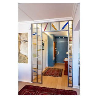 Une verrière unique pour sublimer une entrée - Contemporary - Entry ...