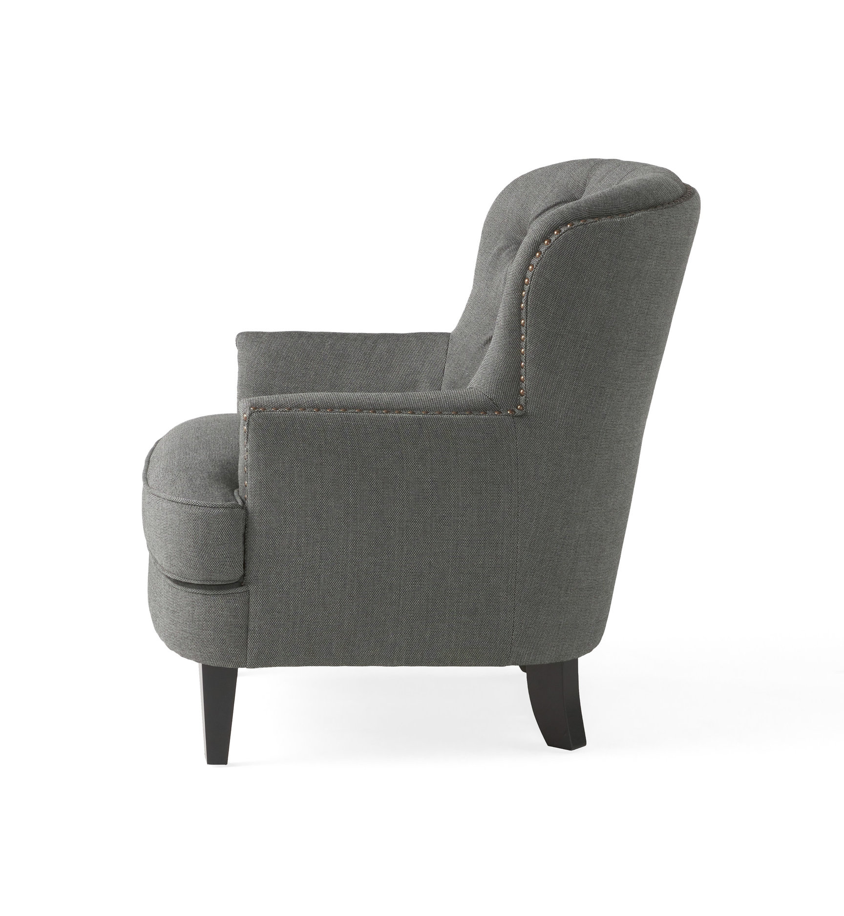 GDF Studio Teton Gray Fabric Club Chair and Ottoman - Transitional ...