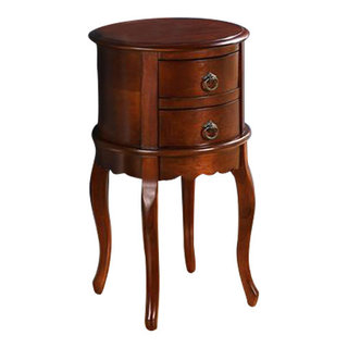 Twin Drawer Round Hall Table - Traditional - Console Tables - by All ...