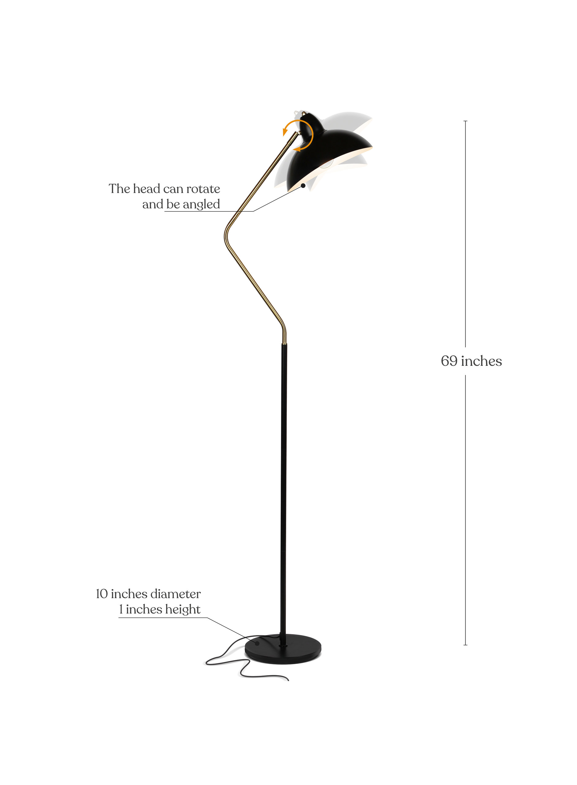 Brightech Swoop LED Floor Lamp - Midcentury - Floor Lamps - by ...