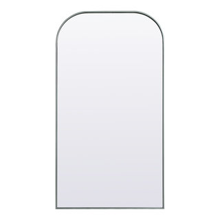Metal Frame Arch Full Length Mirror 35X66 Inch, Black, 66"Lx35"Wx1"H ...