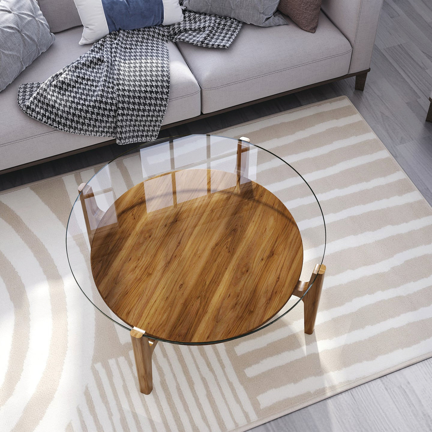 Soho Coffee Table, Walnut, Round - Modern - Coffee Tables - by First of ...