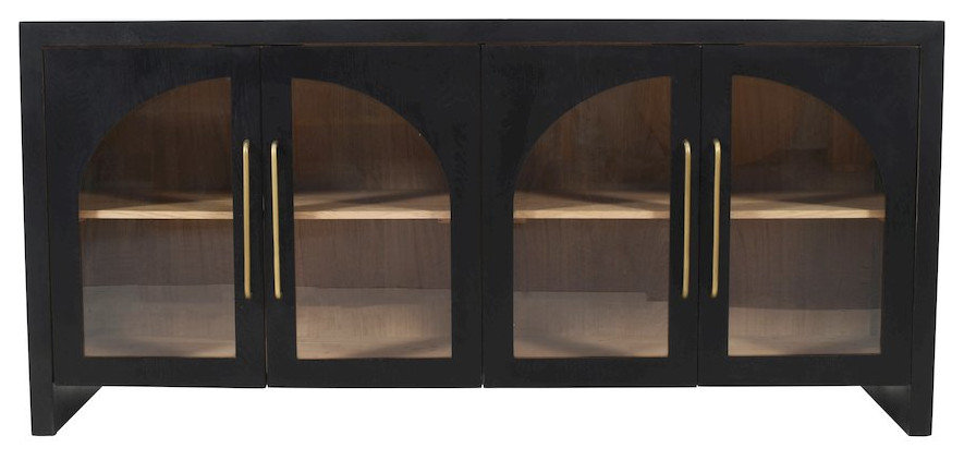 Archimedes 70 Curved Arch Four Door Sideboard Storage Cabinet ...