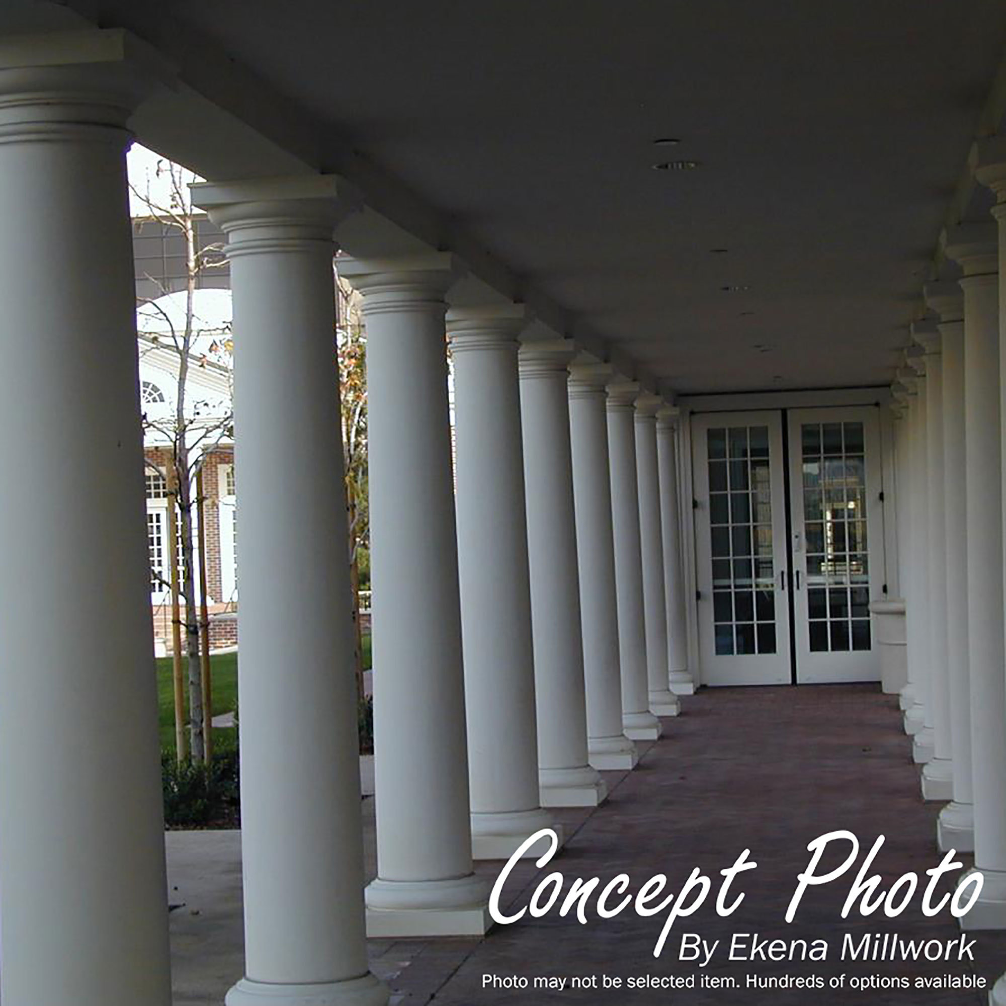 Endura-Stone Tapered Fluted Column, Smooth Paint-Grade, Tuscan Base, 10 ...