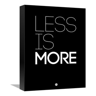 "Less Is More Poster Black" Fine Art Print, 12" x 16" - Modern - Prints ...