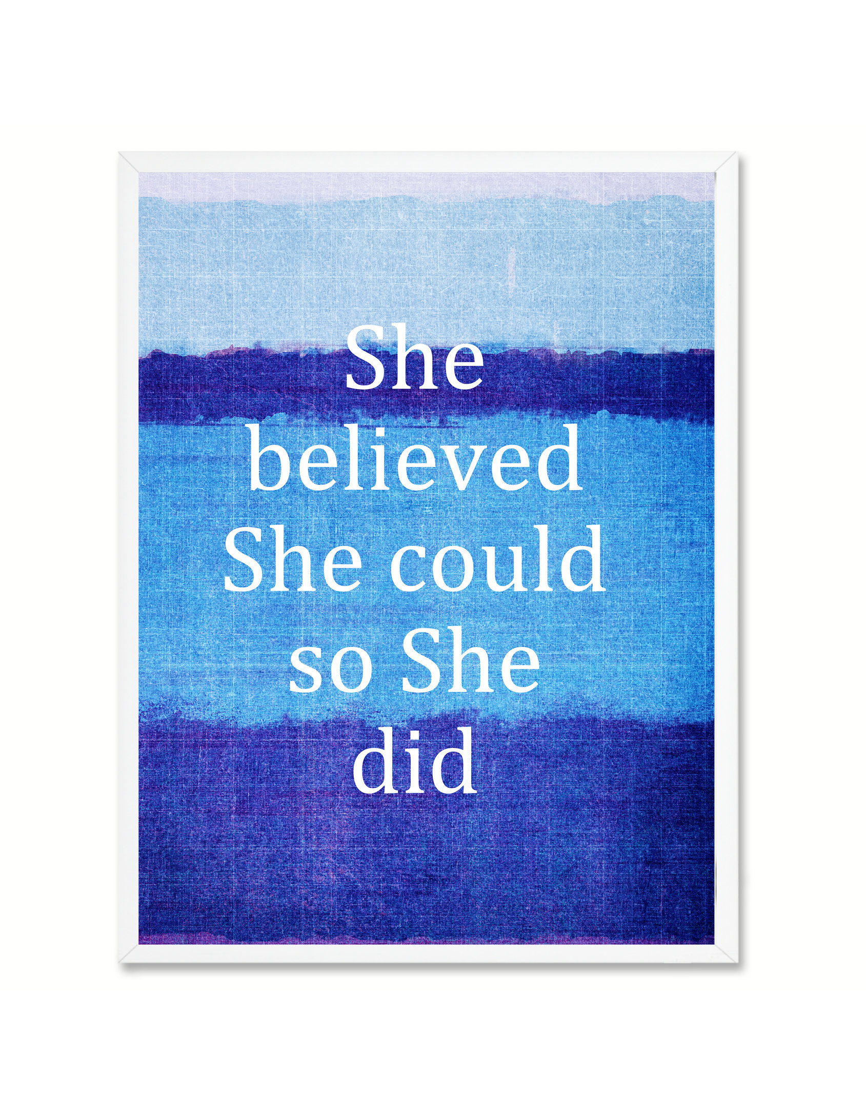She Believed She Could So She Did Inspirational, Canvas, Picture Frame ...