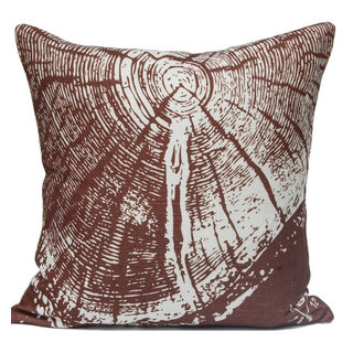 Woodgrain Pillow - Rustic - Decorative Pillows - by Company 415 | Houzz