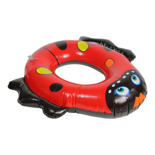 24" Inflatable Red and Black Ladybug Swim Ring Tube Pool Float - Modern ...