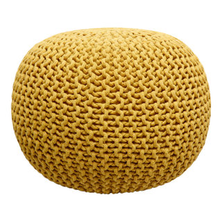 Pasargad Home Santorini Cotton Pouf - Scandinavian - Floor Pillows And Poufs - by Pasargad Home ...