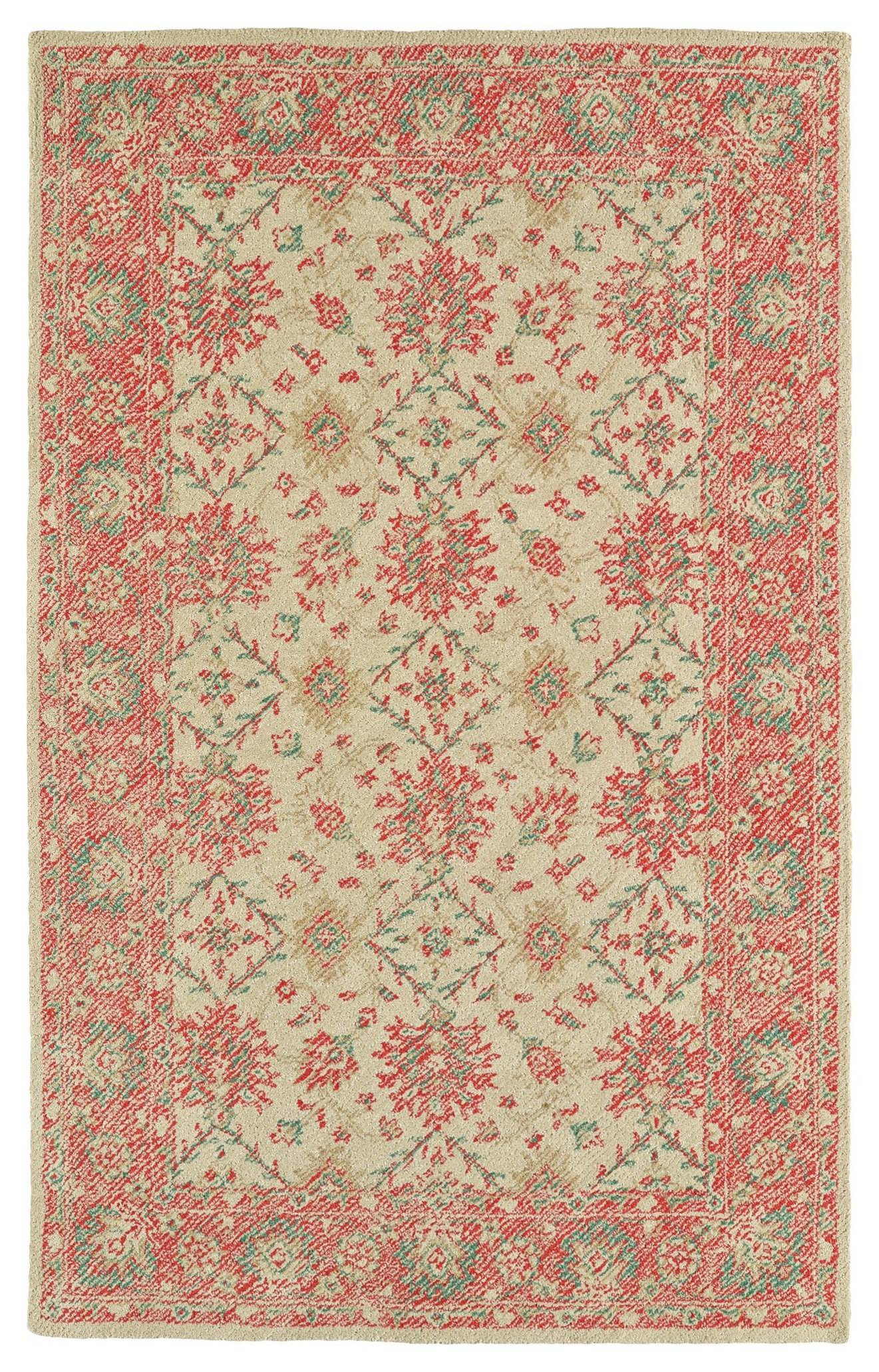 Kaleen Weathered Collection Rug, Watermelon, 4'x6' - Traditional ...